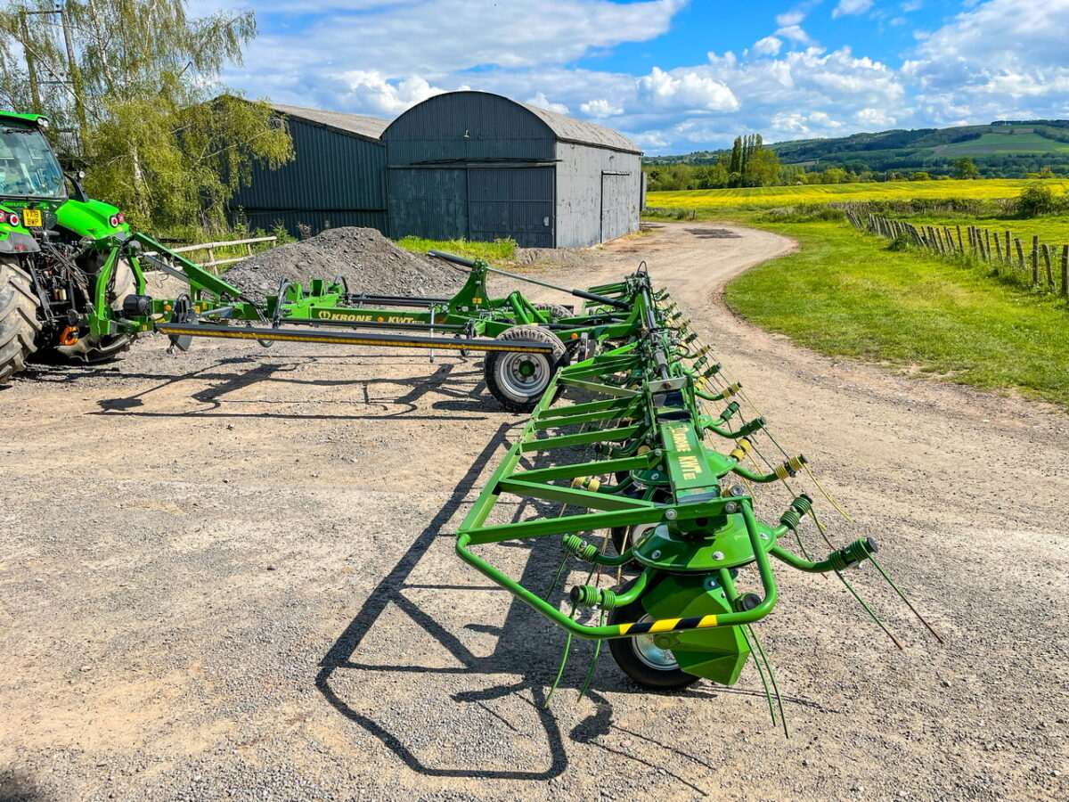 Krone KWT 1300 trailed tedder – ex demo – Pallisers of Hereford Ltd